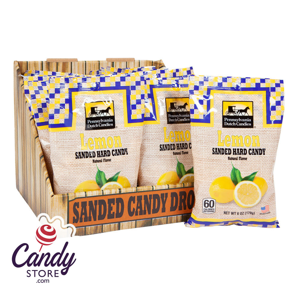 Sanded Candy Lemon Peg 6oz Pennsylvania Dutch 12ct - CandyStore.com