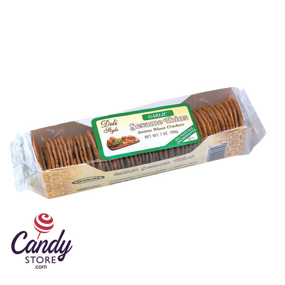 Sesmark Garlic & Sesame Thins 7oz Tray - 12ct | CandyStore