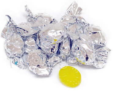 Silver Foil Lemon Hard Candy - 5lb Bulk | CandyStore.com