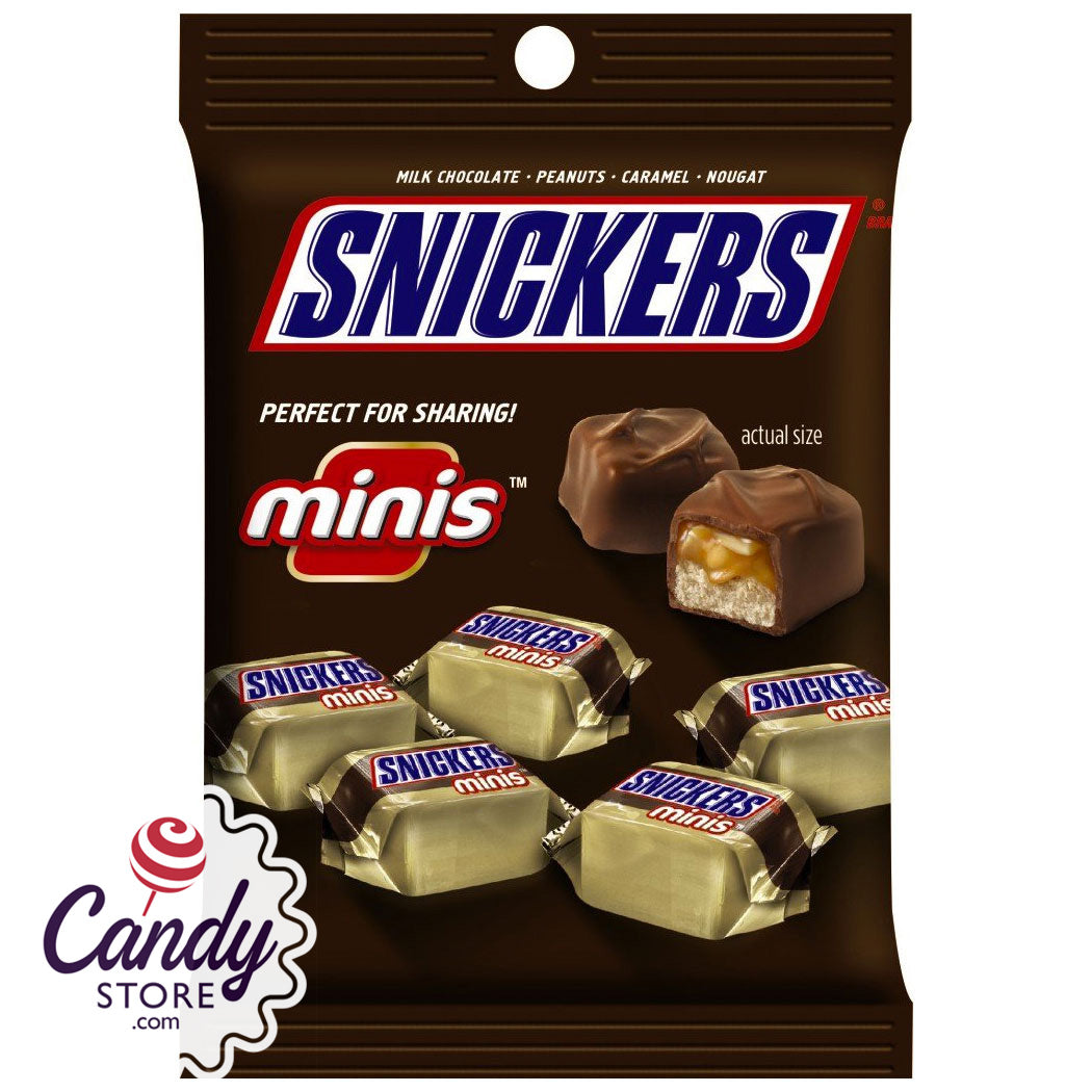 Snickers Mini-Size Chocolate Bars Peg Bags - 12ct – CandyStore.com