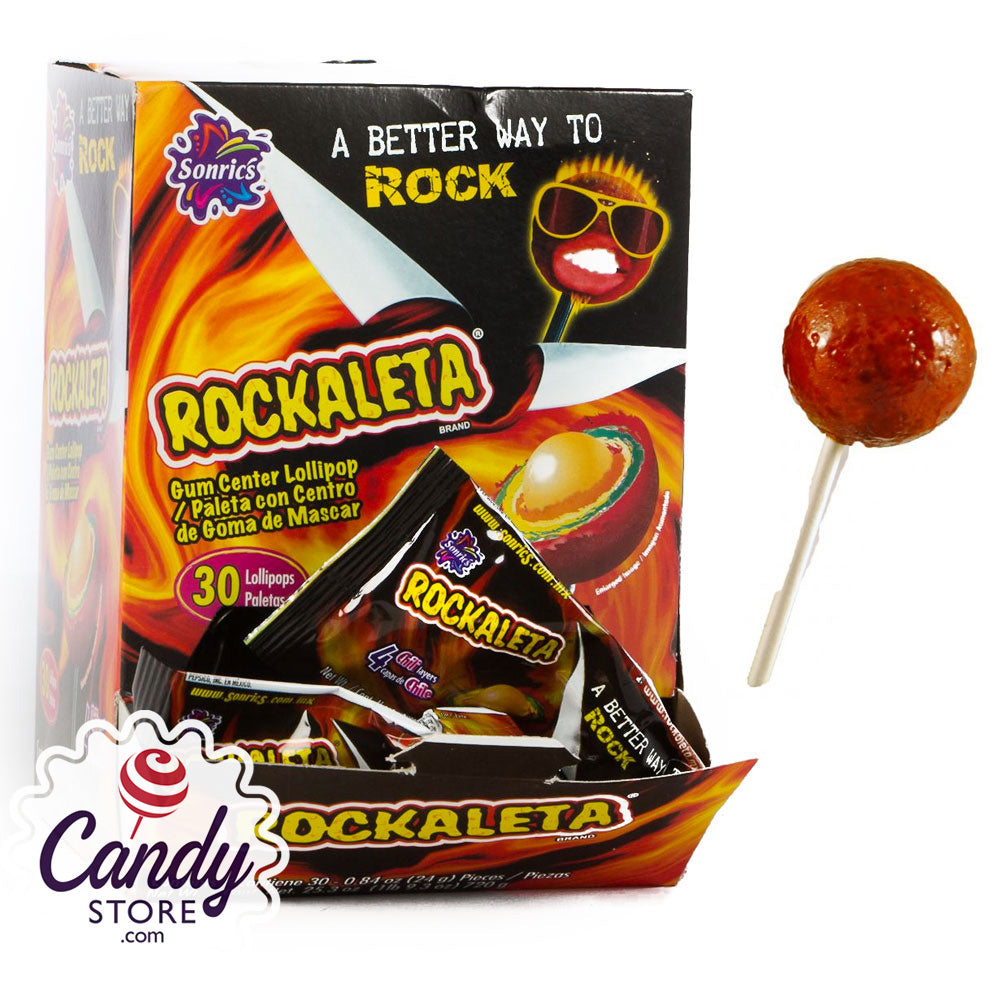 Sonrics Rockaleta Lollipops - 30ct Dispenser Box – CandyStore.com