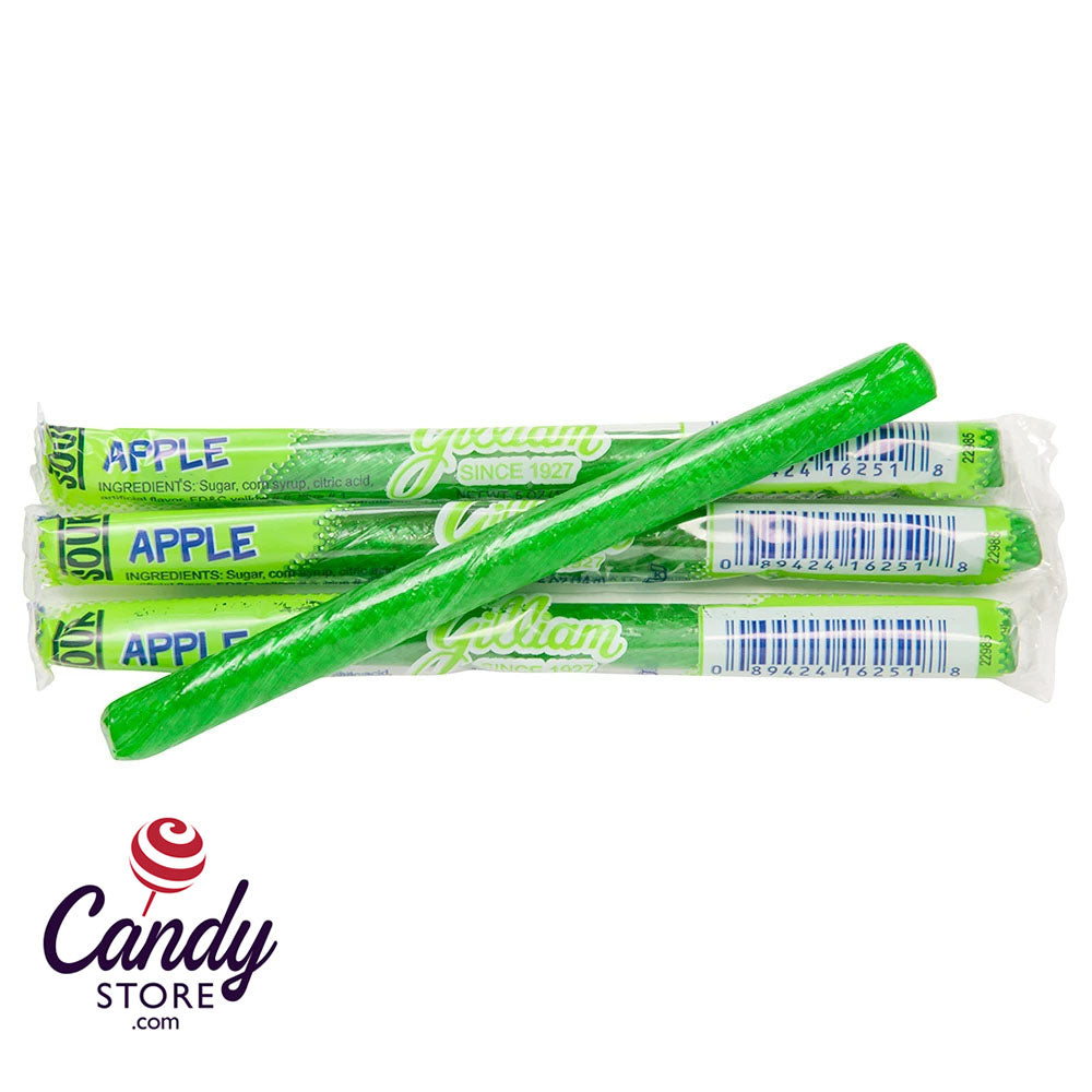 Sour Apple Candy Sticks 80ct - CandyStore.com
