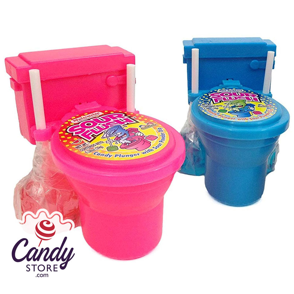Sour Flush Candy Plunger & Toilet - 12ct | CandyStore.com