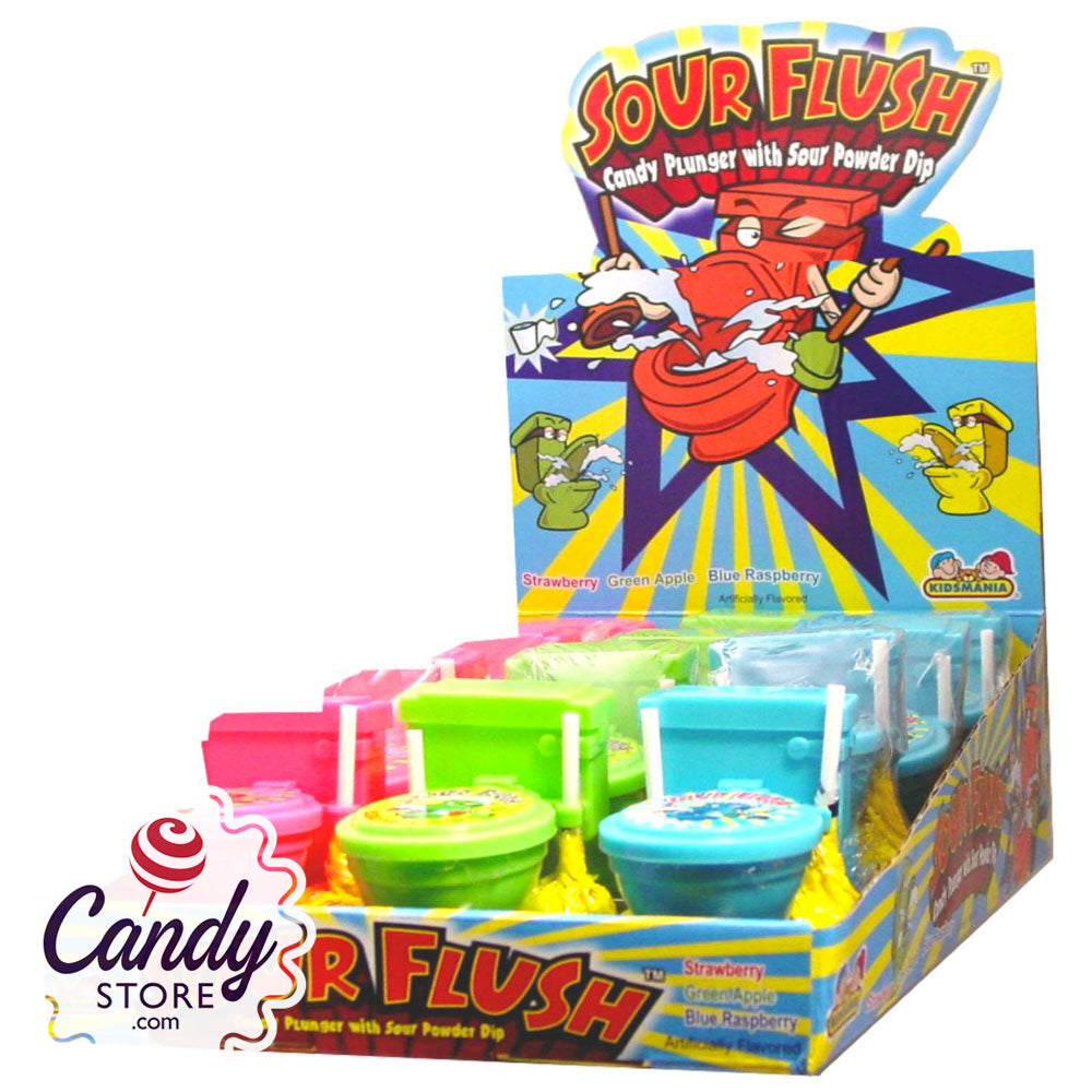 Sour Flush Candy Plunger & Toilet - 12ct | CandyStore.com