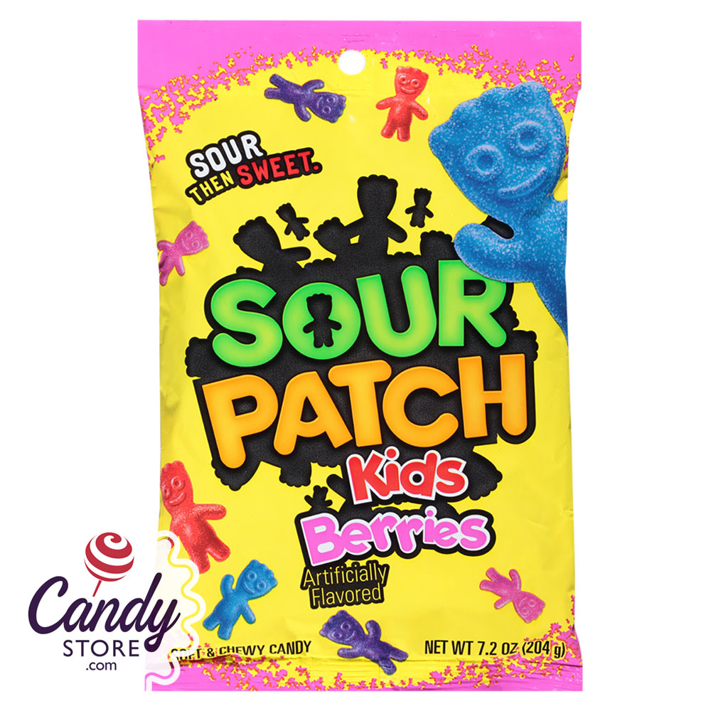 Sour Patch Kids Berries 7.2oz Peg Bag - 12ct | CandyStore – CandyStore.com