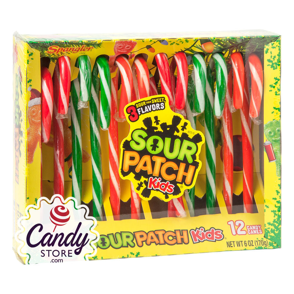 Sour Patch Kids Candy Canes 5.3oz Boxes 12ct - CandyStore.com