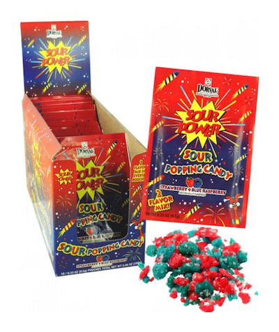 Sour Power Popping Candy Strawberry/Blue Raspberry - 18ct – CandyStore.com