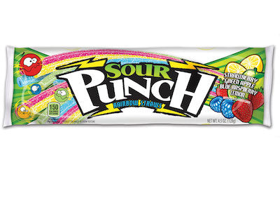 Sour Punch Rainbow Straws King Size 4.5oz - 24ct