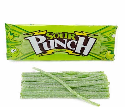 Sour Punch Straws Apple King Size - 24ct | CandyStore.com