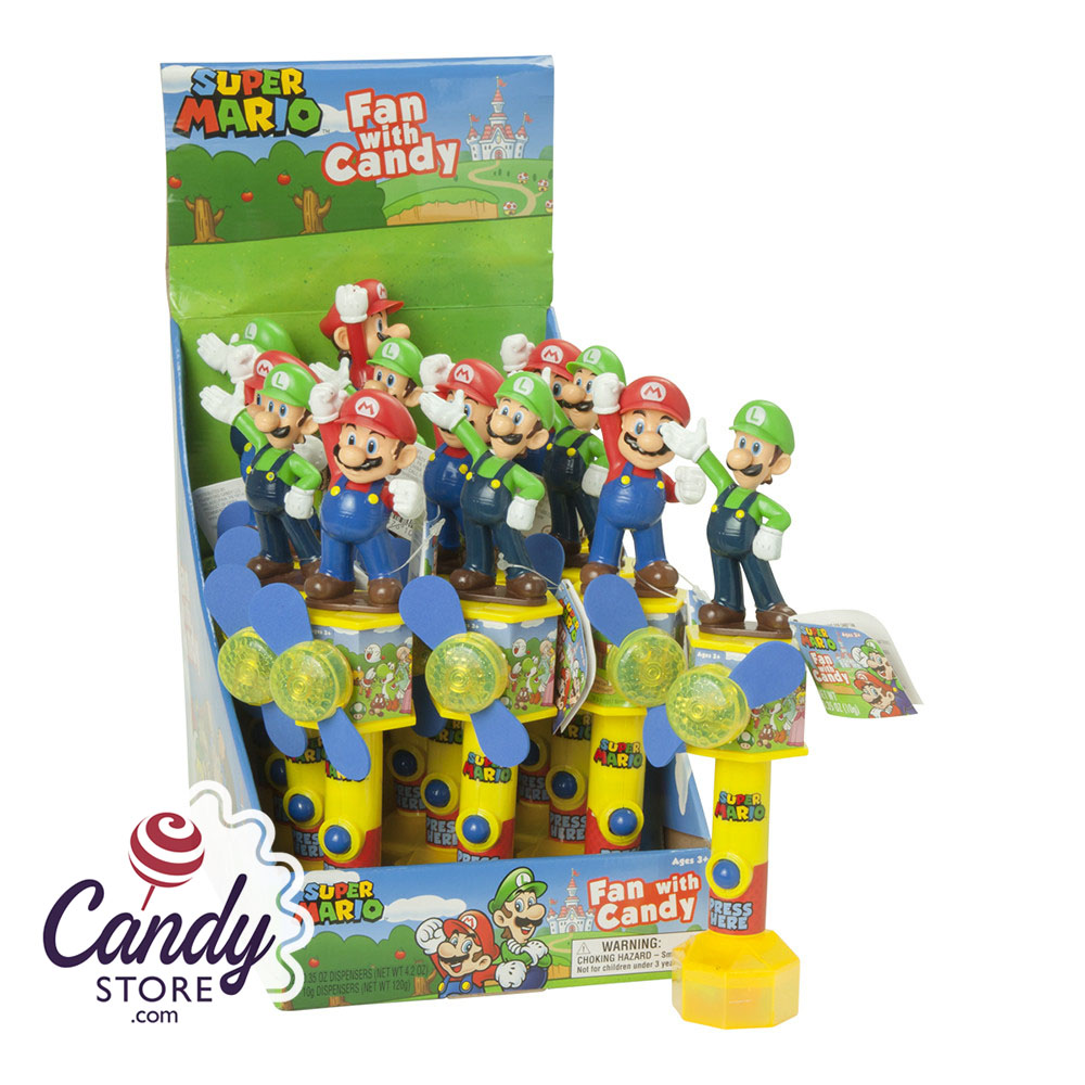 Super Mario Light Up Fan With Candy 0.35oz - 12ct – CandyStore.com