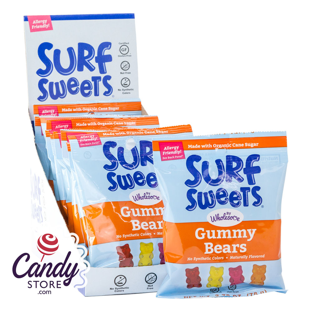 Surf Sweets Gummy Bears 2.75oz Bag - 12ct | CandyStore.com