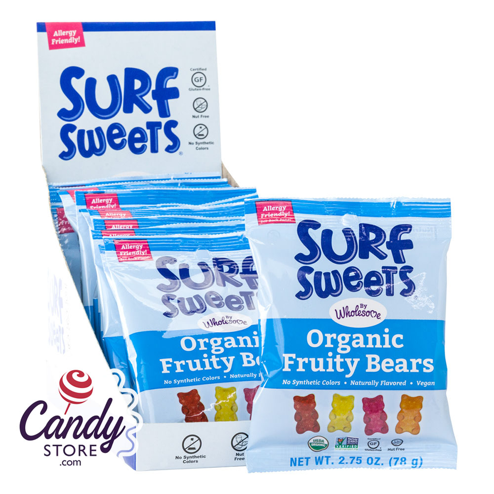 Surf Sweets Organic Fruity Bears 2.75oz Bag - 12ct – CandyStore.com