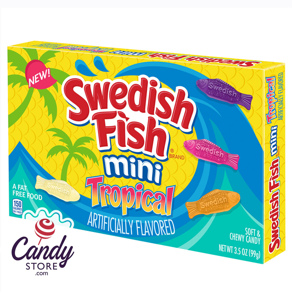 Swedish Fish Mini Tropical 3.5oz Theater Box - 12ct