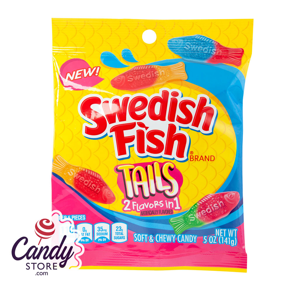 Swedish Fish Tails 5oz Peg Bag - 12ct | CandyStore.com