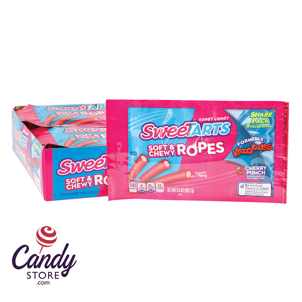 Sweetarts Cherry Punch Chewy Ropes 3.5oz - 12ct – CandyStore.com