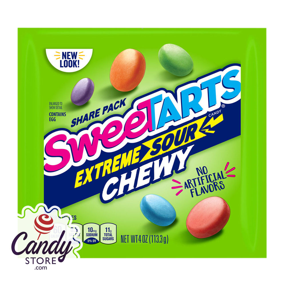 Sweetarts Extreme Sour Chewy 4oz Pouch - 12ct | CandyStore – CandyStore.com