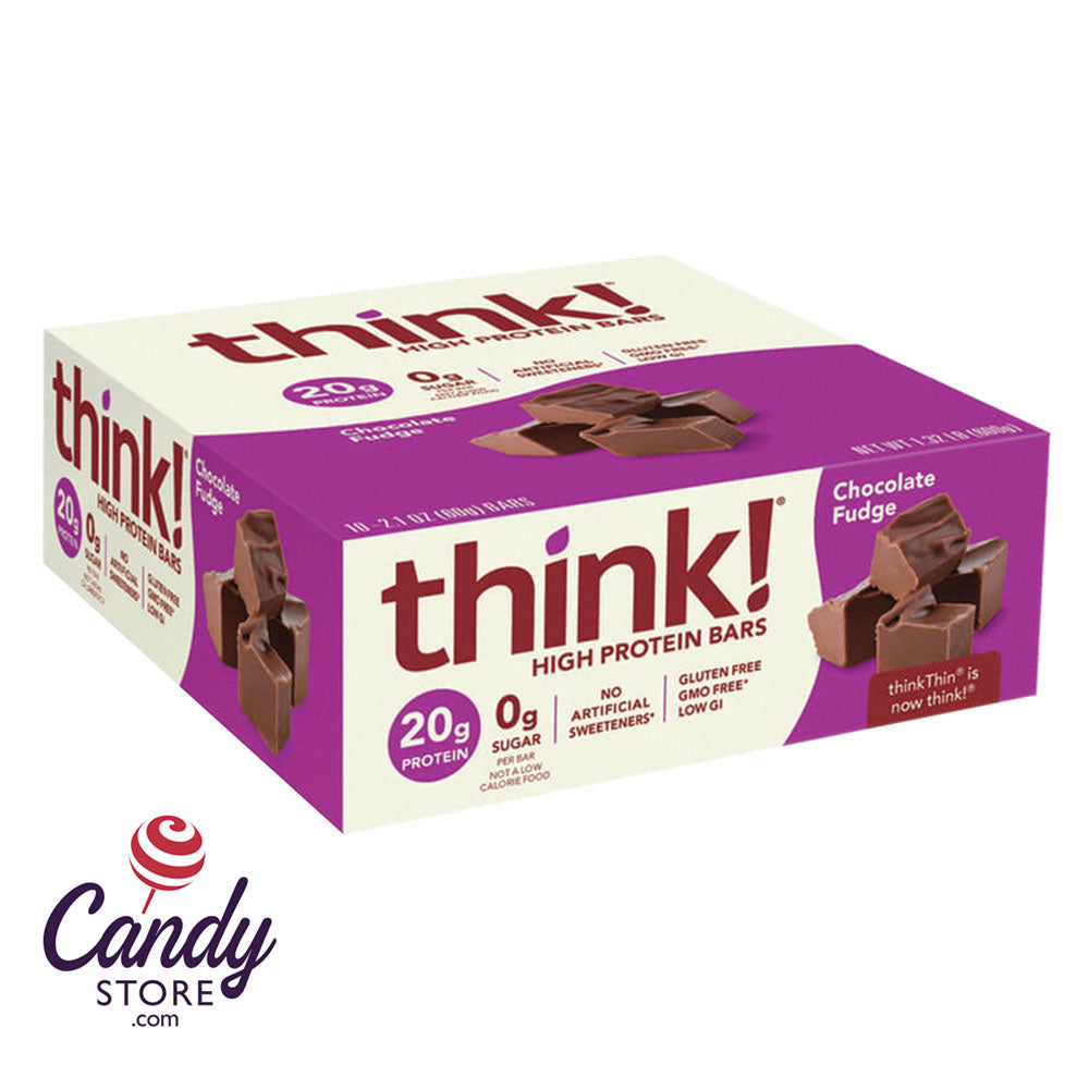 Think! Chocolate Fudge Protein Bar 2.1oz 10ct - CandyStore.com