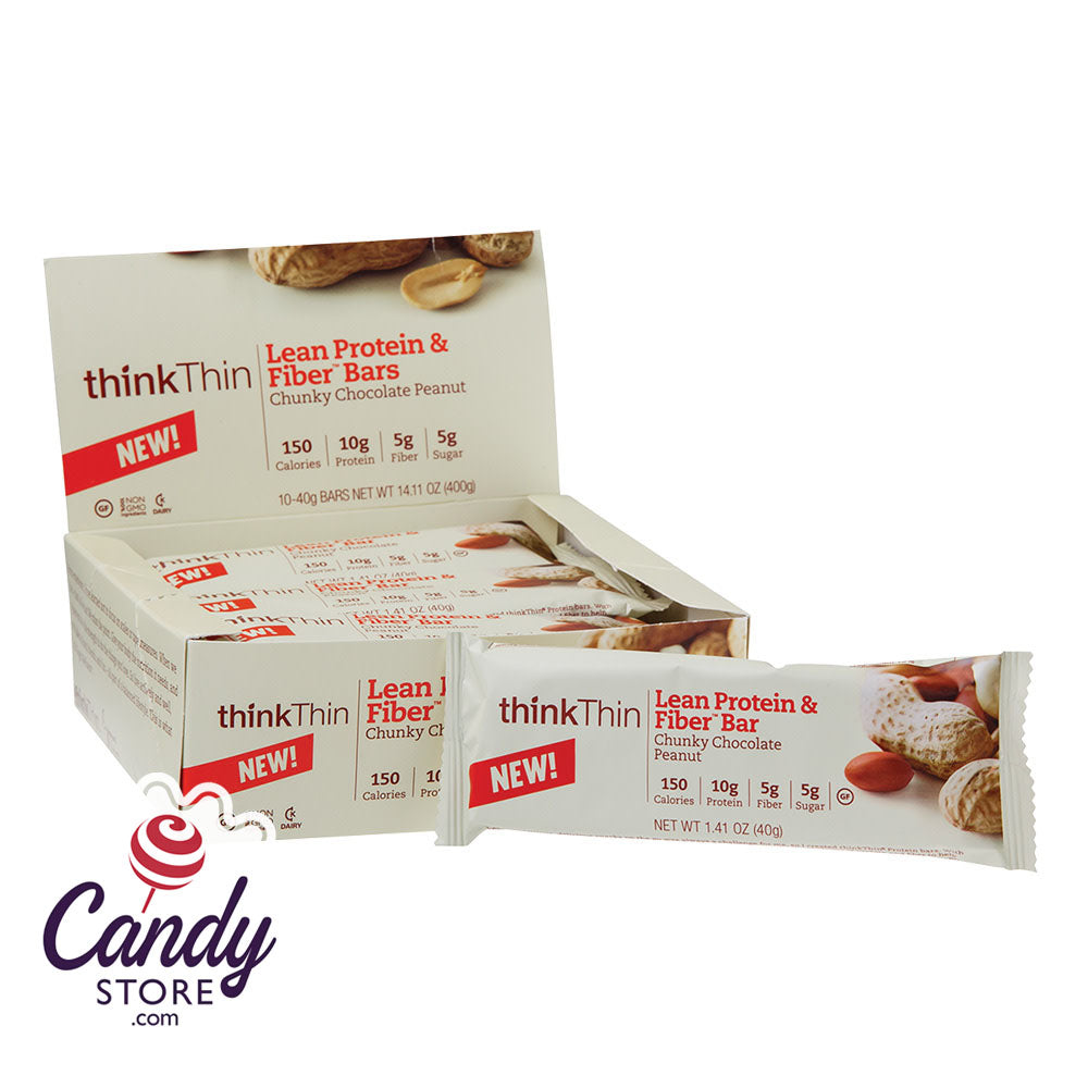 Think Thin Chocolate Peanut Butter Protein Bar 1.41oz 10ct - CandyStore.com