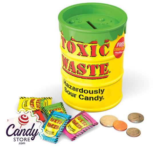 Toxic Waste Sour Candy Bank - 12ct | CandyStore.com