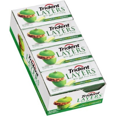 Trident Layers Green Apple & Pineapple Gum - 12ct – CandyStore.com