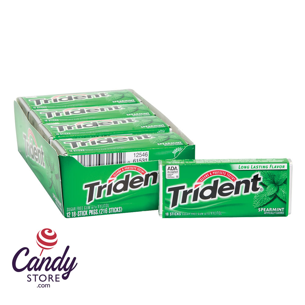 Trident Spearmint Gum - 12ct | CandyStore.com