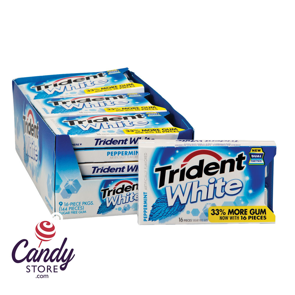 Trident White Peppermint Gum - 9ct | CandyStore.com
