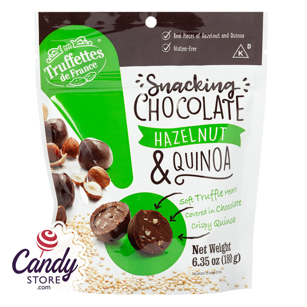 Truffettes Snacking Chocolate Hazelnut & Quinoa 6.35oz Bag - 12ct ...