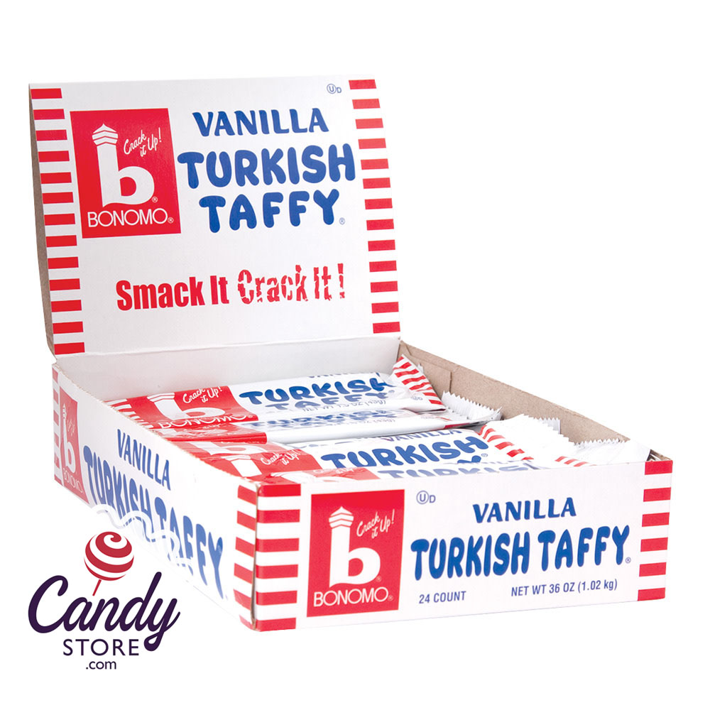 Turkish Taffy Vanilla Bonomo - 24ct | CandyStore.com