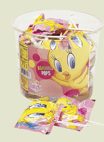 Tweety Rainbow Pops Tub - 48ct | CandyStore.com