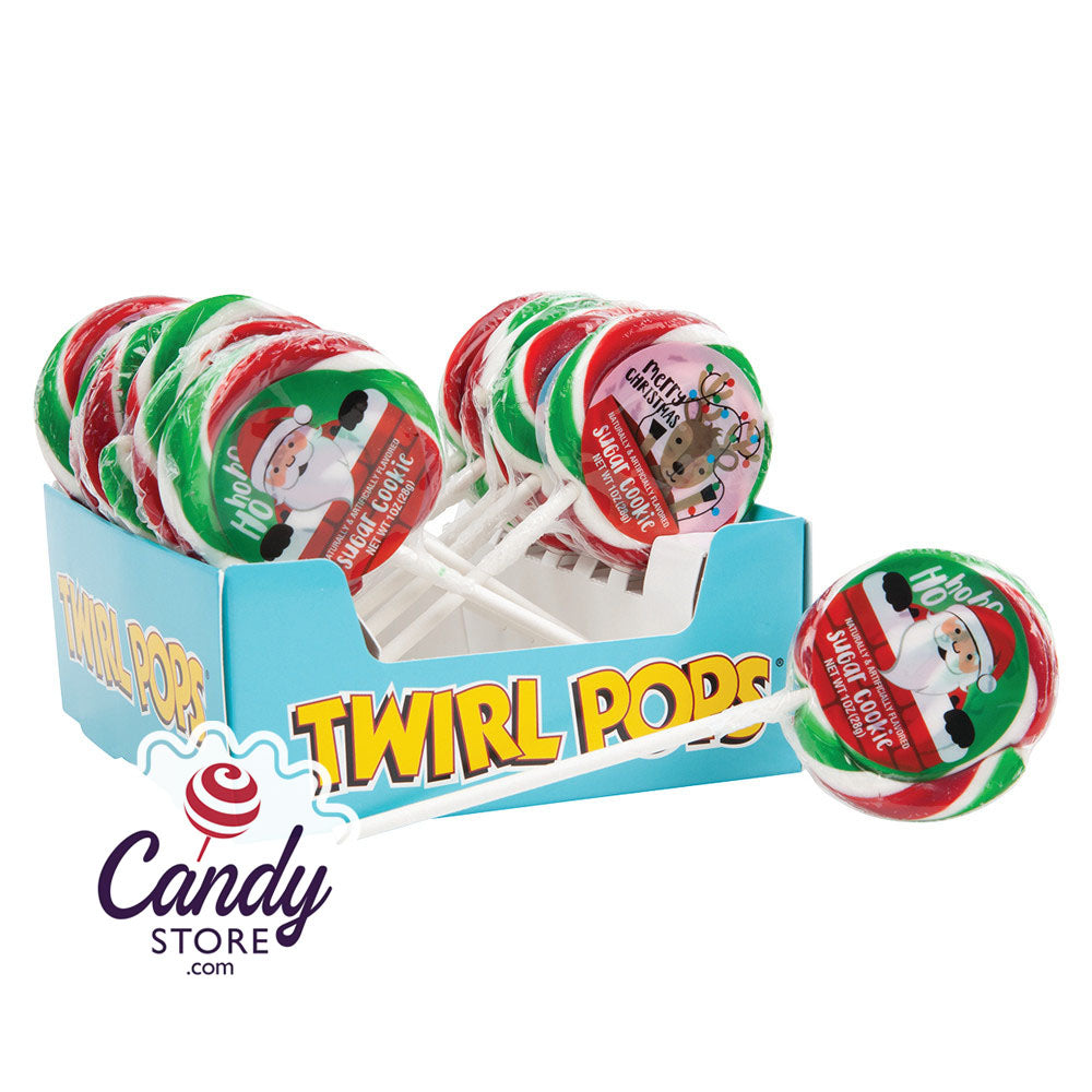 Twirl Pops Christmas 1oz 48ct - CandyStore.com