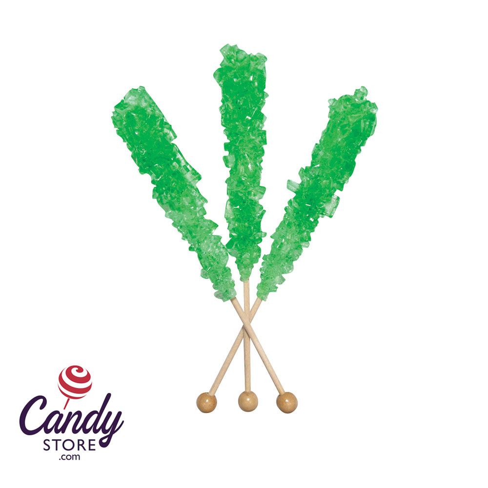 Unwrapped Lime Rock Candy 6 1/2-in Stick Dryden & Palmer - 120ct