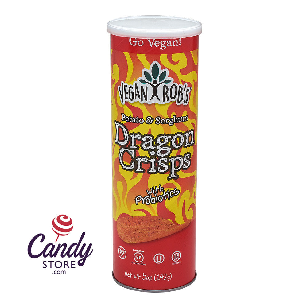Vegan Rob's Dragon Crisps With Probiotics 5oz Tube 12ct - CandyStore.com