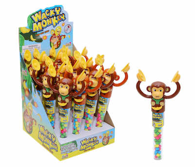 Wacky Monkey Candy-Filled Monkey with Symbols - 12ct