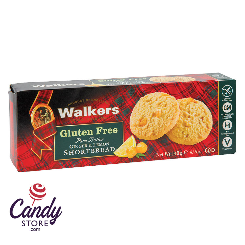 Walkers Gluten Free Ginger Lemon Shortbread Cookies 4.9oz Box - 6ct ...