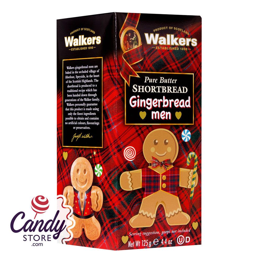 Walkers Shortbread Gingerbread Men Cookies 4.4oz Box 12ct - CandyStore.com