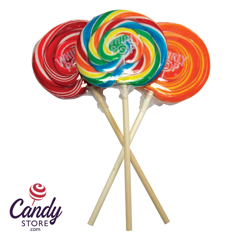 Whirly Pops Assorted Colors 4-Inch Lollipops 48ct - CandyStore.com