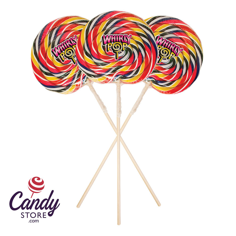 Whirly Pops Giant Rainbow 11.5-Inch Lollipops 4ct - CandyStore.com