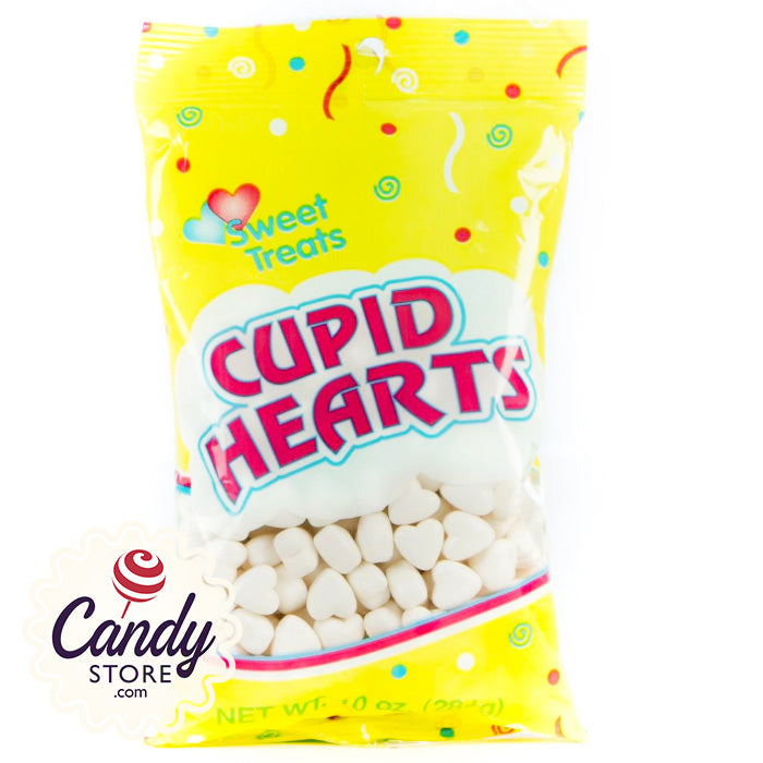 White Cupid Hearts Candy - 10oz | CandyStore.com