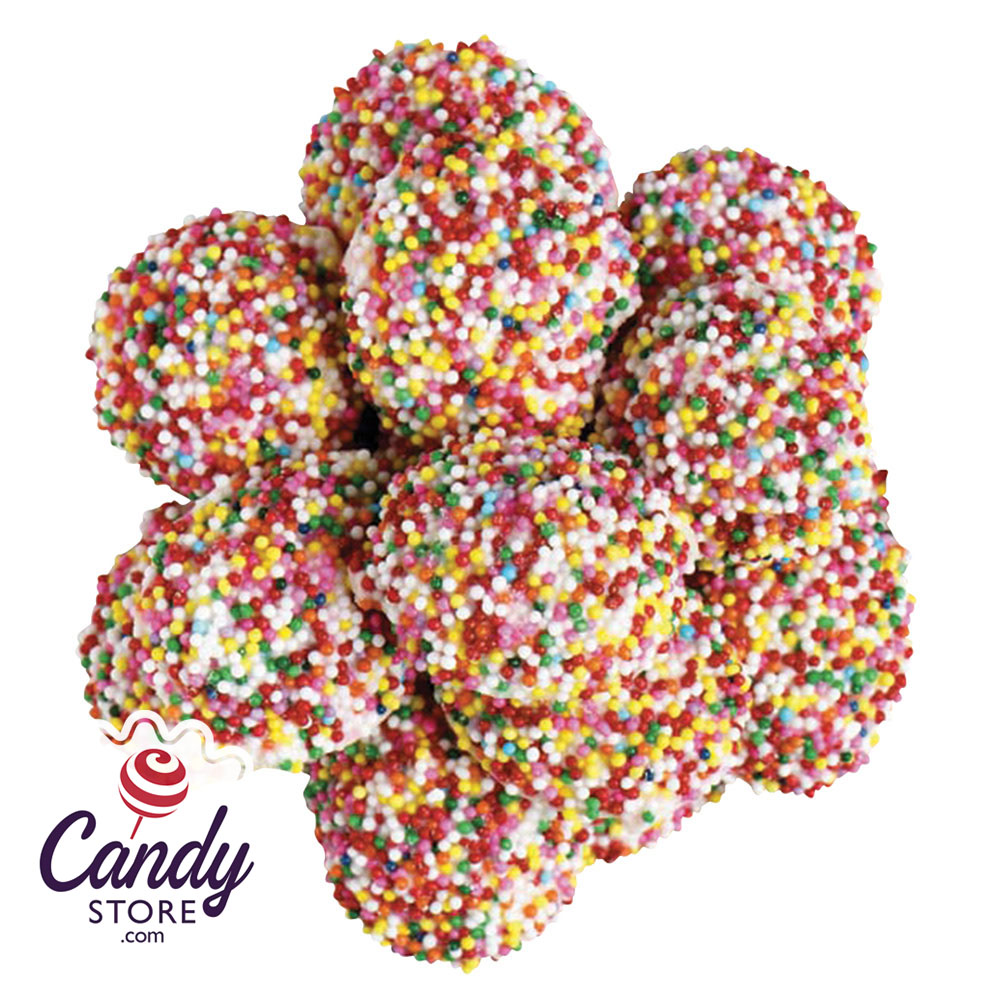 White Nonpareils Rainbow Sprinkles 6lb Bulk - CandyStore.com