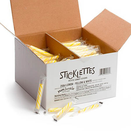Yellow Mini Candy Sticklettes - 250ct | CandyStore.com