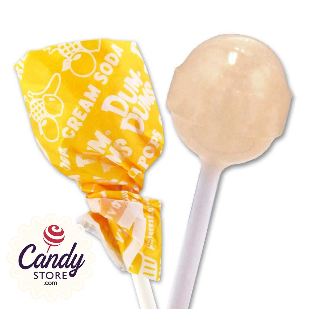 Yellow Dum Dums Lollipops Cream Soda - 75ct | CandyStore.com