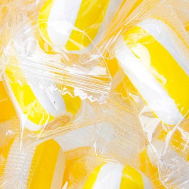 Yellow Sassy Cylinders Candy - 5lb Bulk | CandyStore.com