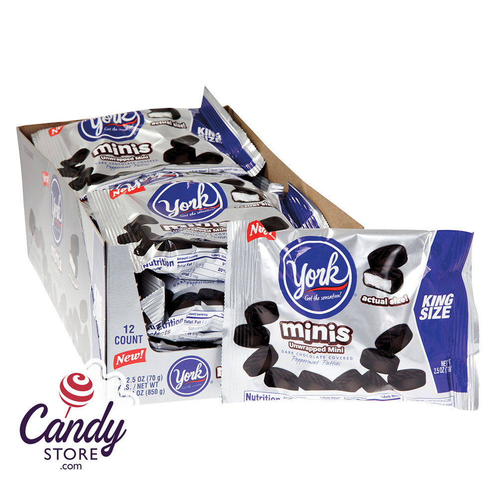 York Peppermint Patties King Size Minis 2.5oz - 12ct – CandyStore.com
