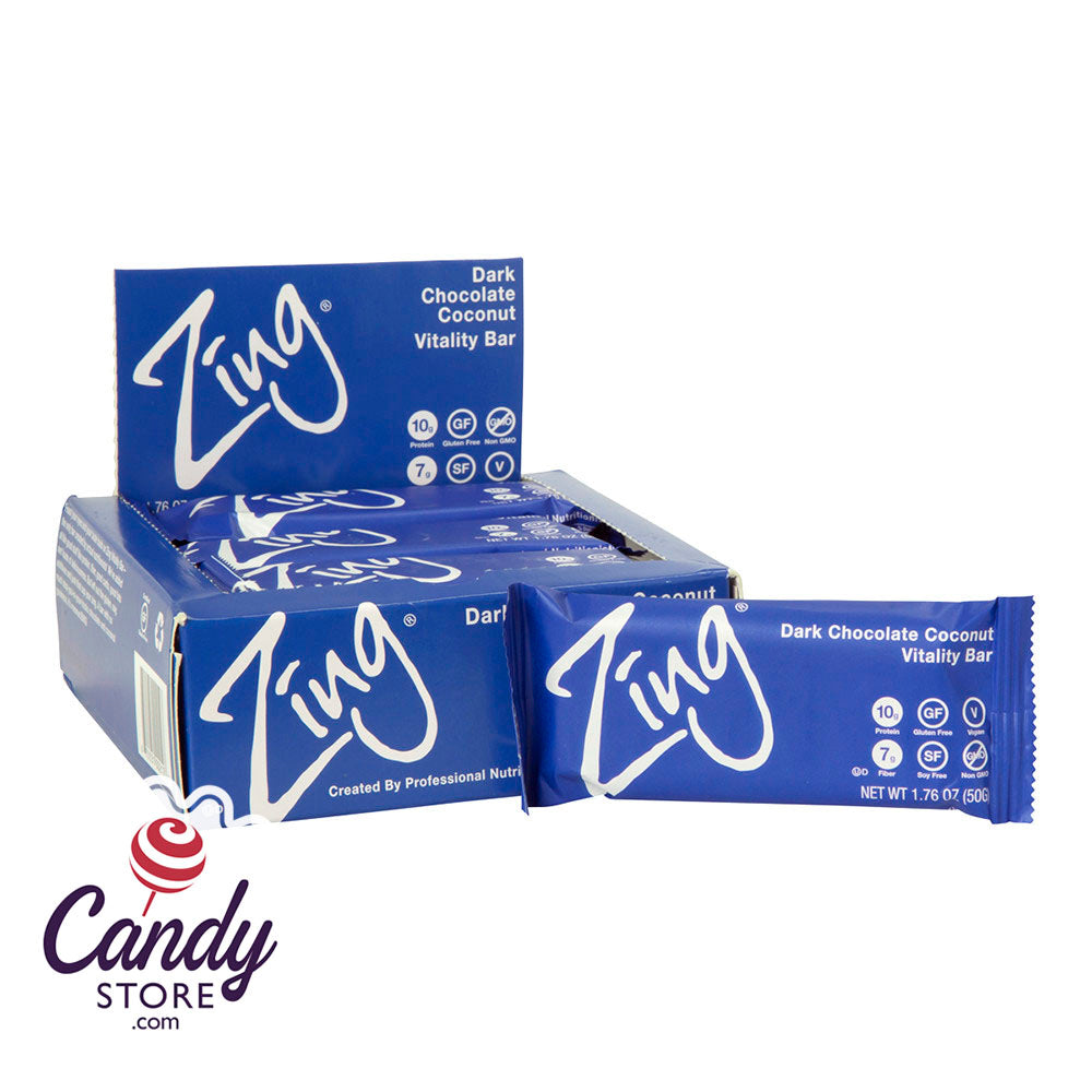 Zing Dark Chocolate Coconut 1.76oz Bar 12ct - CandyStore.com