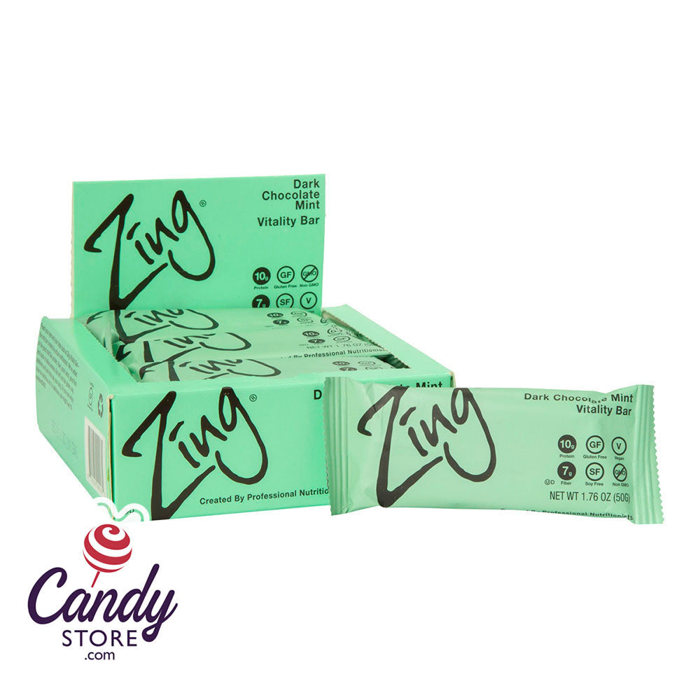 Zing Dark Chocolate Mint 1.76oz Bar 12ct - CandyStore.com