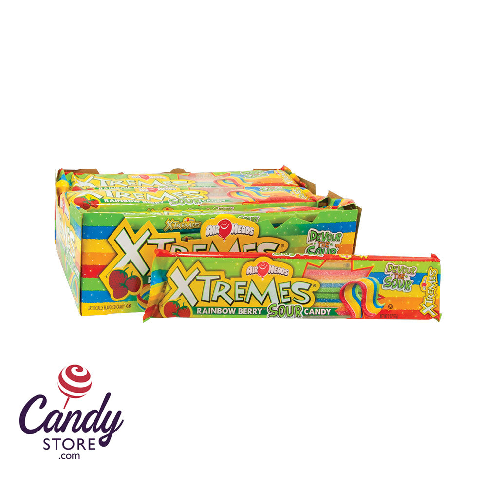 Rainbow Berry Airheads Xtremes Belts 18ct - CandyStore.com