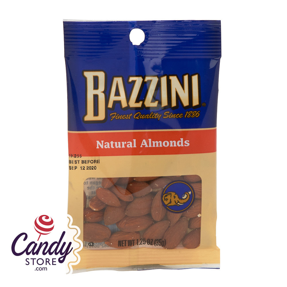 Natural Almonds Bazzini 1.5oz Peg Bags 12ct - CandyStore.com