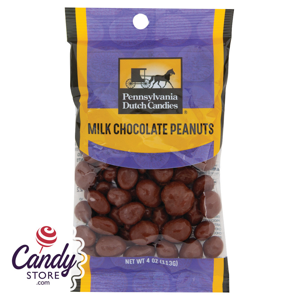 Chocolate Peanuts 4oz Peg Bags 12ct - CandyStore.com