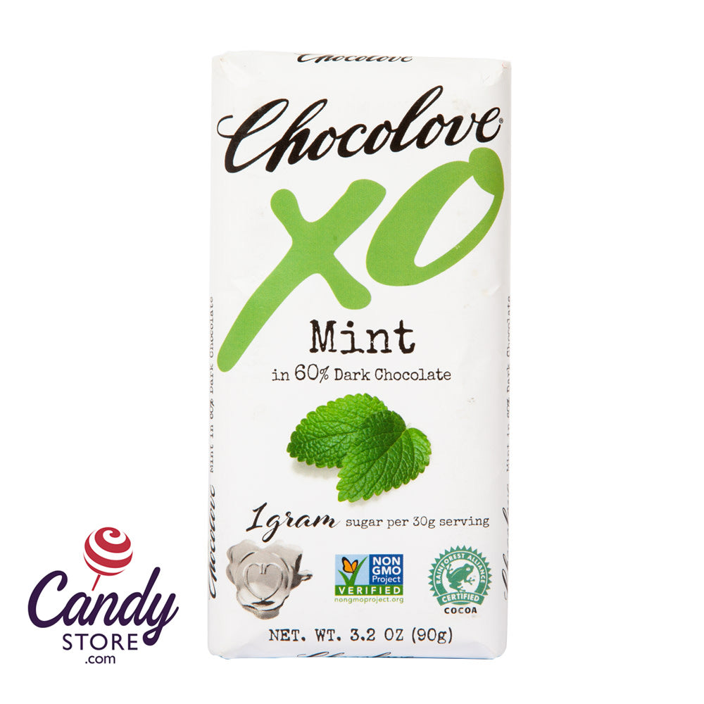 Choc XO Mint 60% Dark Bars 12ct No Sugar Added - CandyStore.com