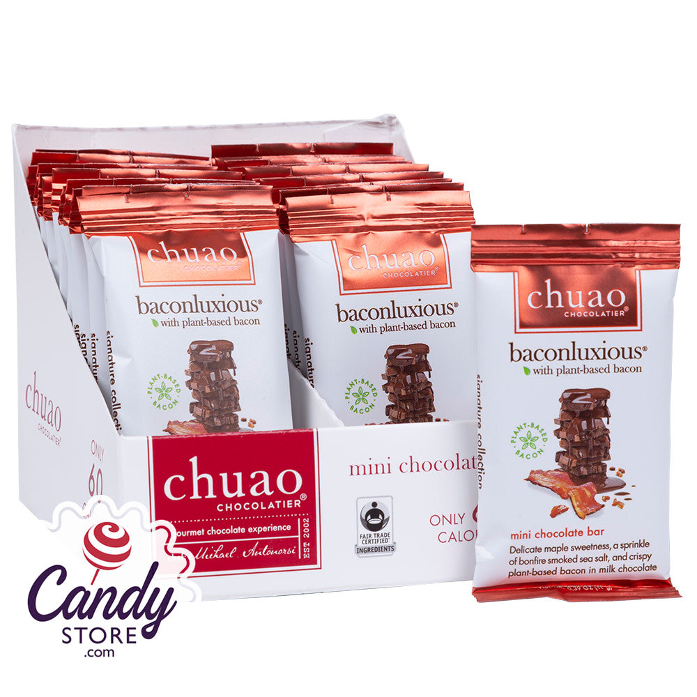 Chuao Mini Baconluxious Plant-Based Bars 24ct - CandyStore.com